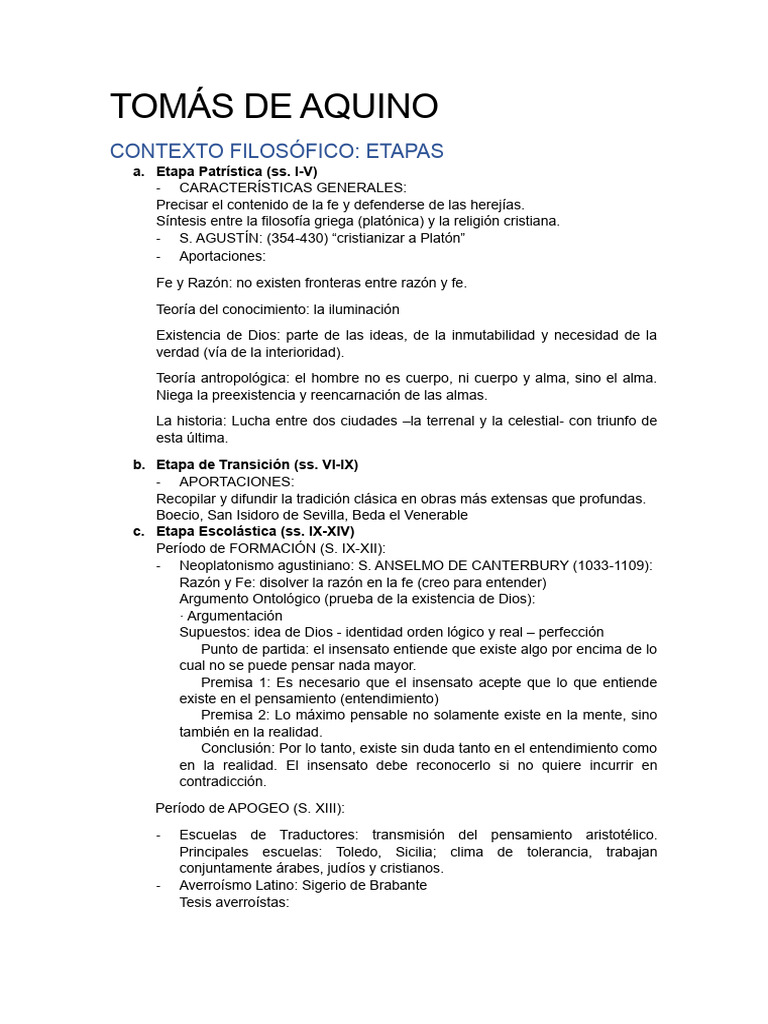 Tomás de Aquino | PDF | Existencia | Tomás de Aquino