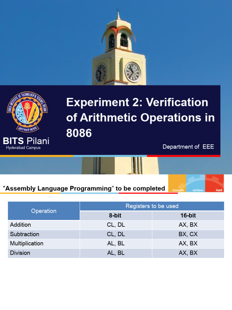 8086 Arithmetic Operations Guide | PDF | Computer Hardware | Computer Science