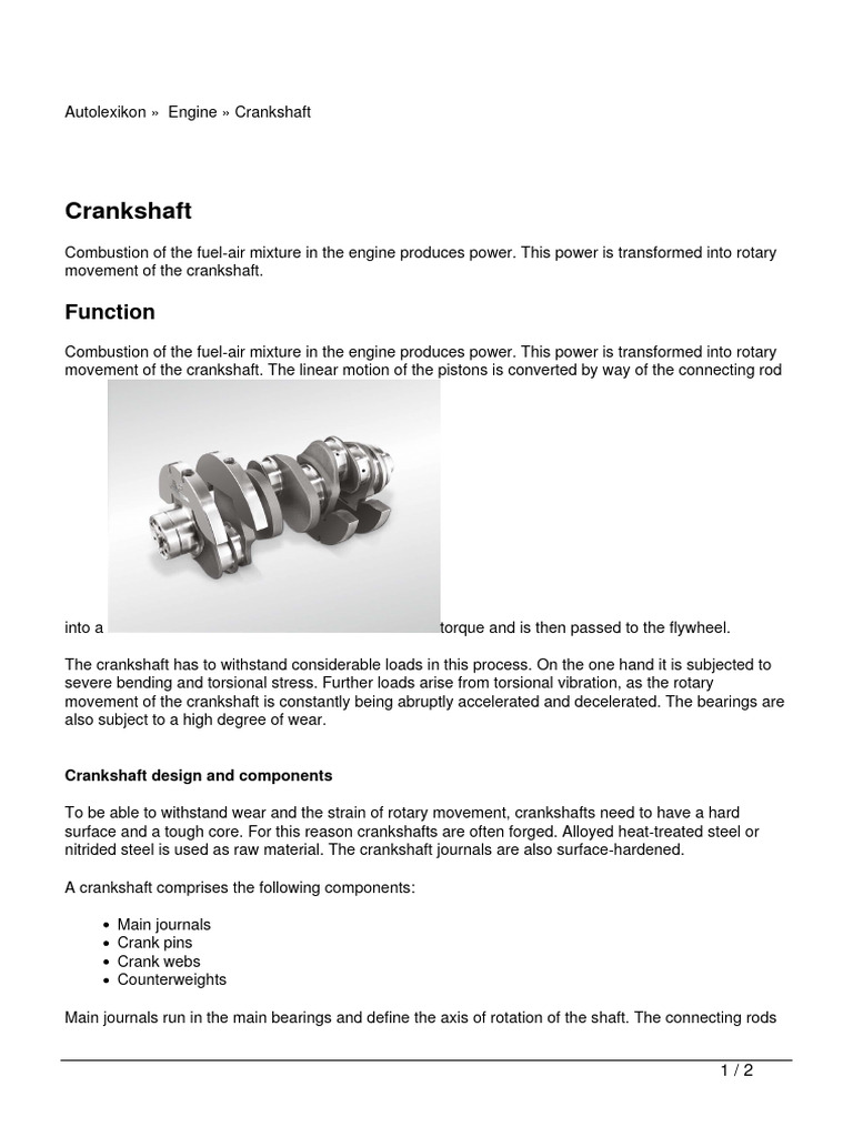 Crankshaft Pdf