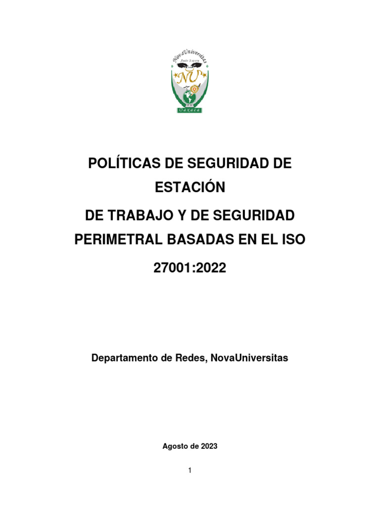 Politicas de Seguridad de Estación de Trbajo y de Segurdad Experimental | PDF | Seguridad de ...