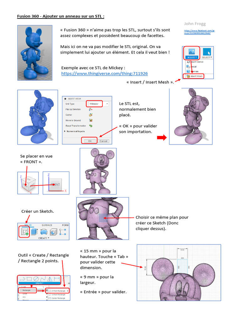 Fusion 360 - Ajouter Un Anneau Sur Un STL | PDF