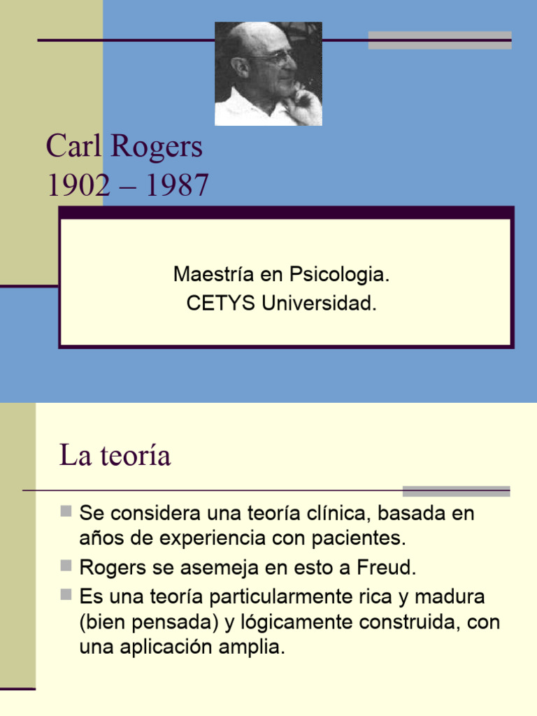 Carl Rogers | PDF | Experiencia | Teoría