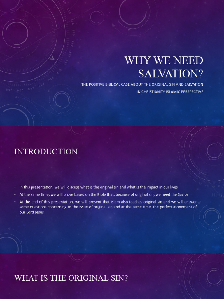 Why We Need Salvation | PDF | Original Sin | Adam