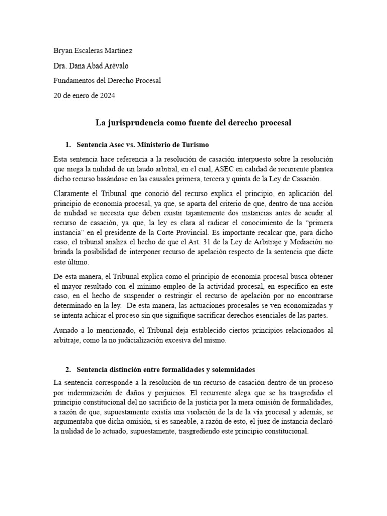 Tarea Asincronica-Jurisprudencia BAEM | PDF | Sentencia (ley) | Ley procesal