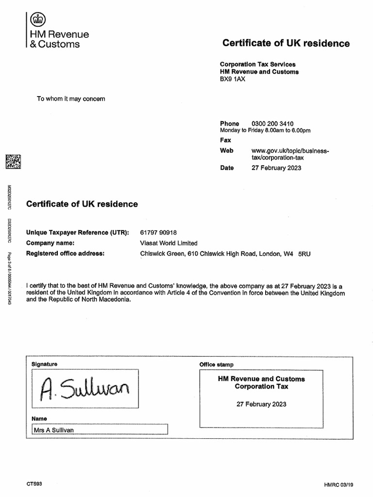 CORs - Macedonia - 2023 | PDF