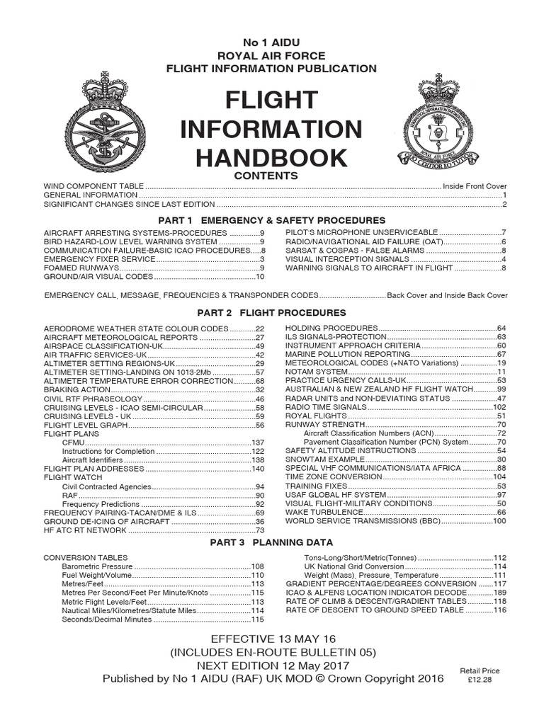 Flight Information Handbook - May16 | PDF | Air Traffic Control ...