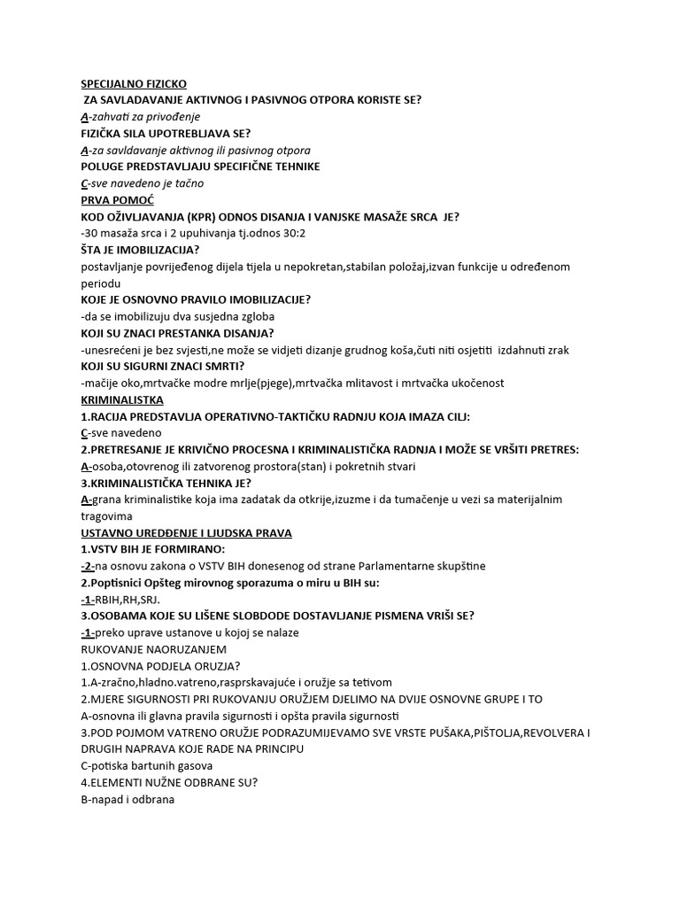 Specijalno Fizicko | PDF