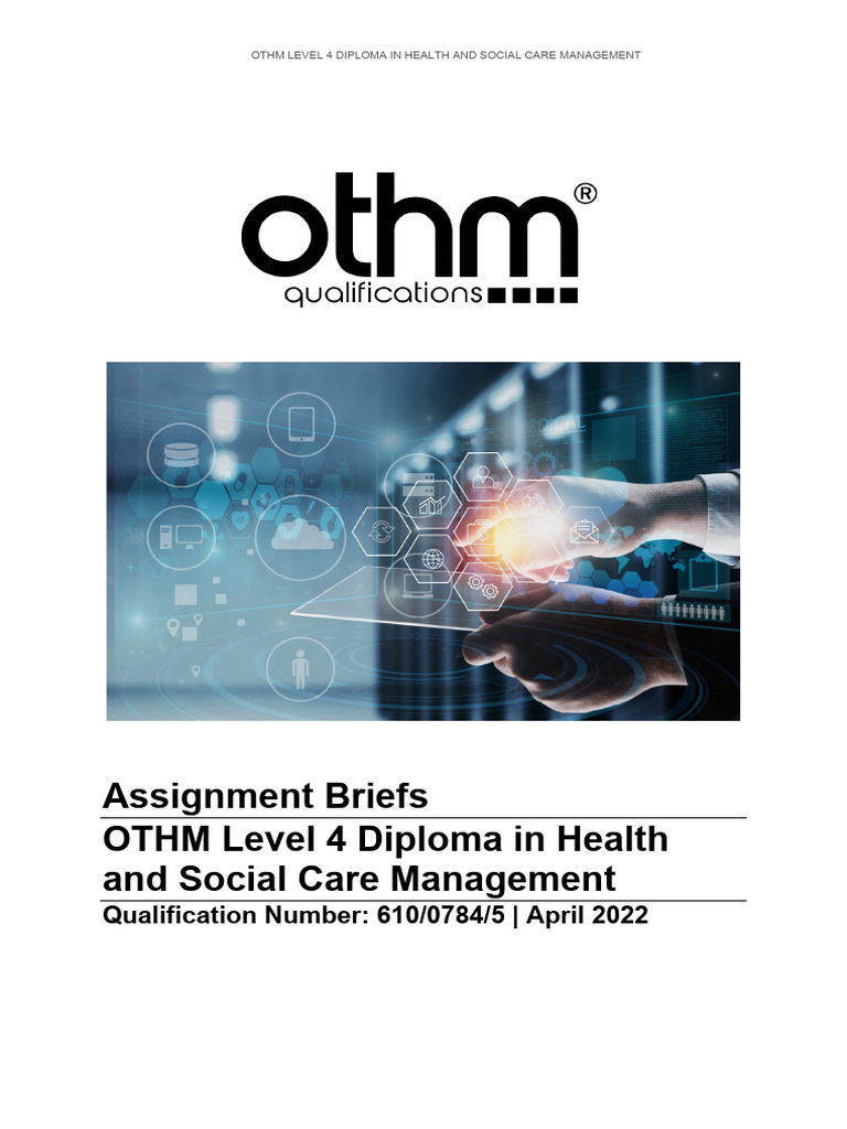 L4 Diploma in Health and Social Care Management Assignments | PDF ...