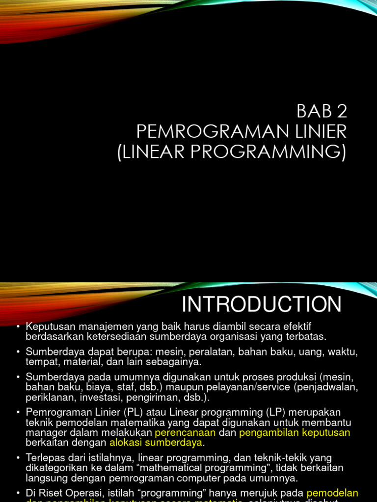 Metode Grafik dalam Pemrograman Linier | PDF