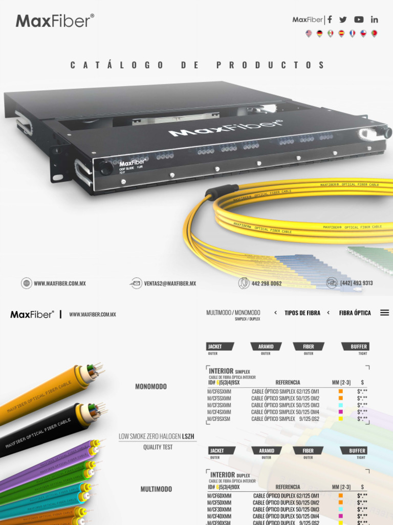 Catalogo Maxfiber MX | PDF
