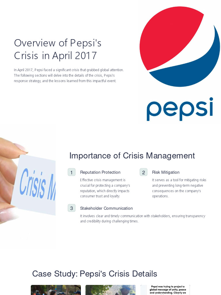 Pepsi Download Free Pdf Crisis Management Reputation