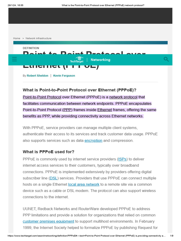 What Is The Point-to-Point Protocol Over Ethernet (PPPoE) Network ...