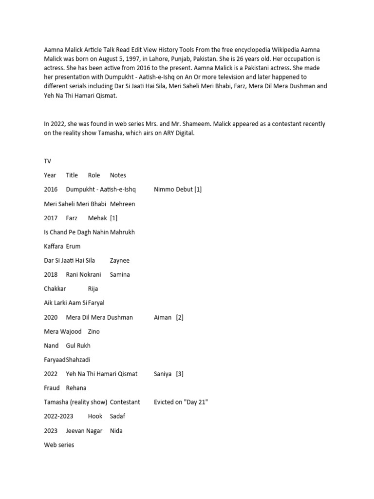 Aamna Malick | PDF