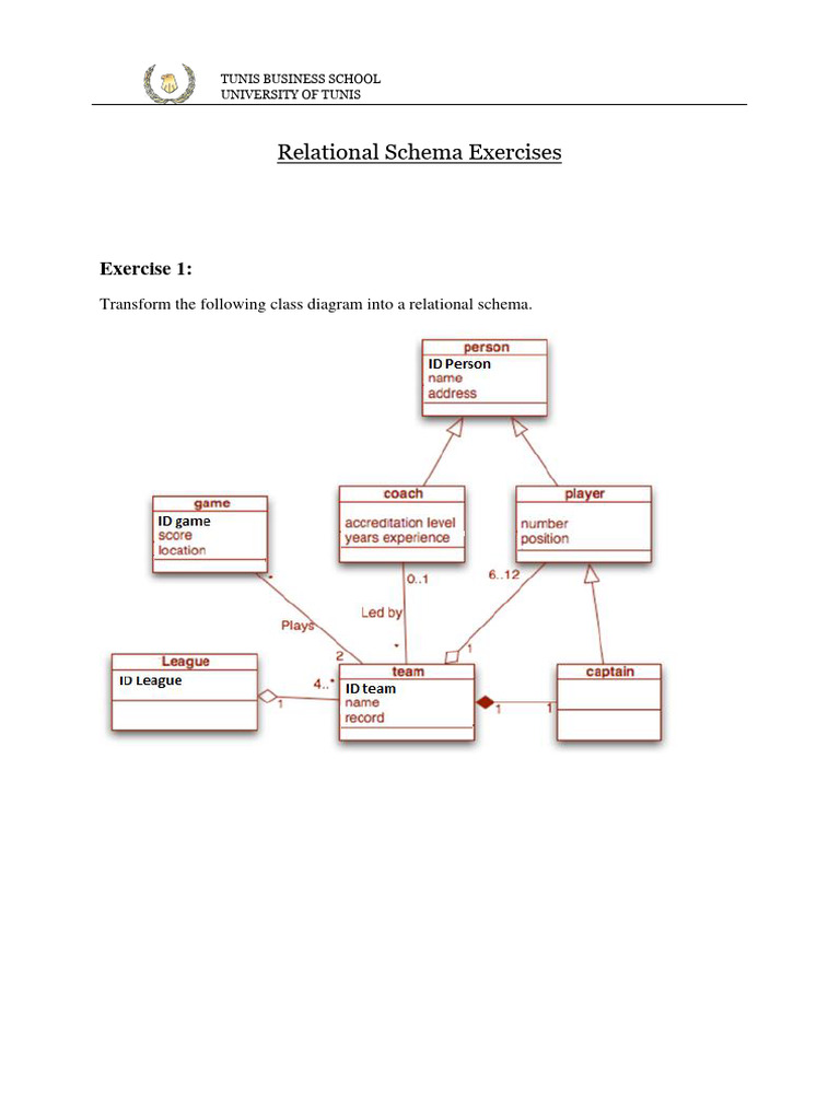 Relational Schema Exercises Guide | PDF