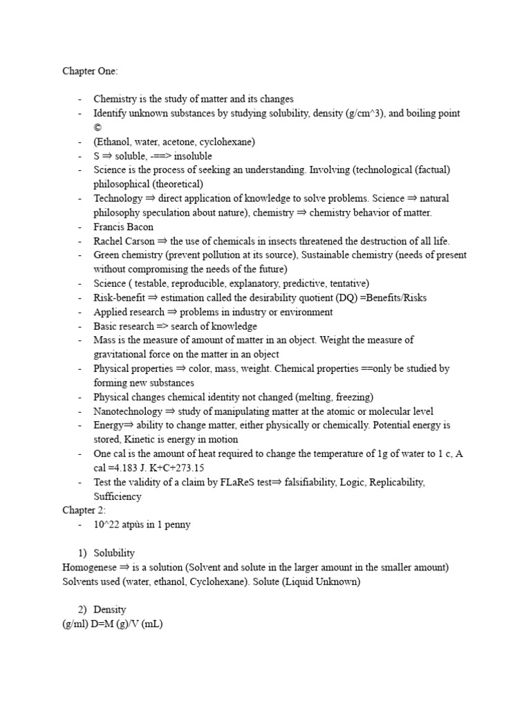 Introduction to Chemistry Basics | PDF | Chemistry | Solubility