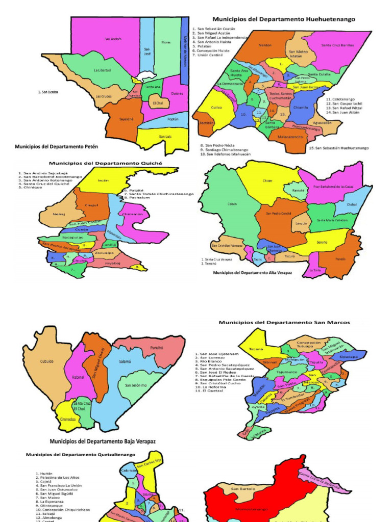 Mapa de Municipios de Guatemala | PDF