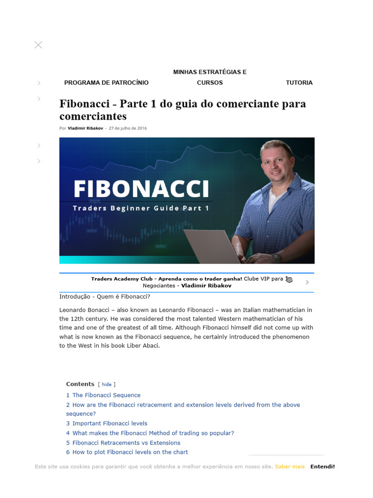 Fibonacci - Traders Beginner Guide Part 1 - Vladimir Ribakov | PDF | Market (Economics ...