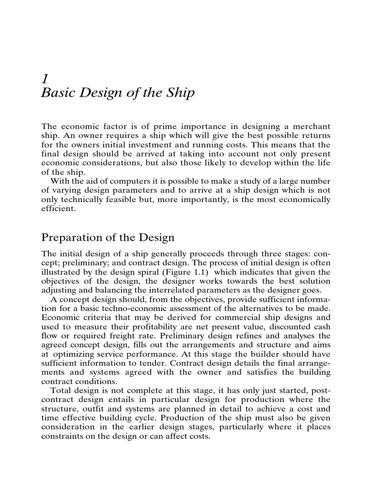 1 Basic Design of The Ship | PDF | Ships | Cargo Ship