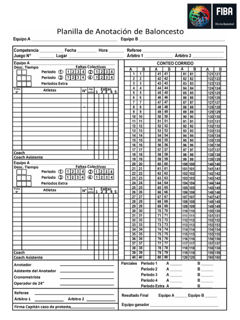 Plantilla Fiba V2 | PDF