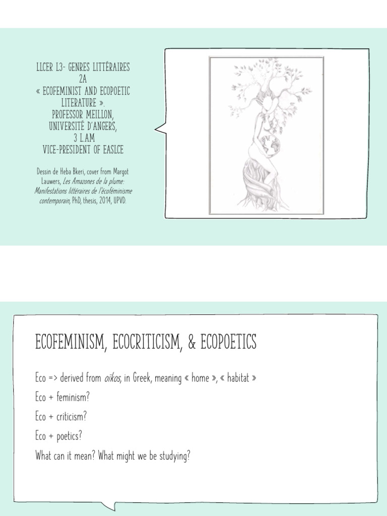Introduction Ecofeminism, Ecocriticism, Ecopetics L3 | PDF | Ecofeminism