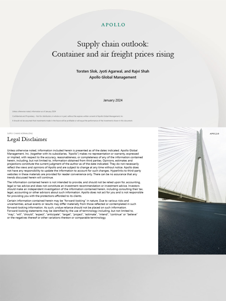 Apollo Supply Chain Jan24 1706449846 | PDF | Economies | Freight Transport