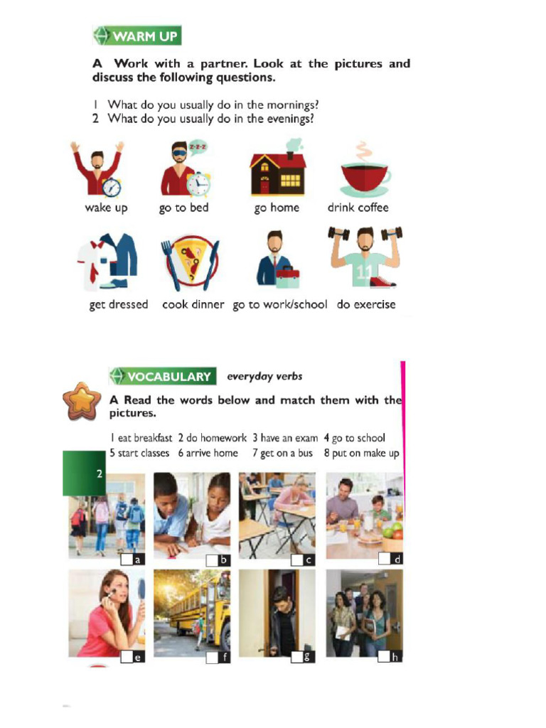everyday verbs activities | PDF