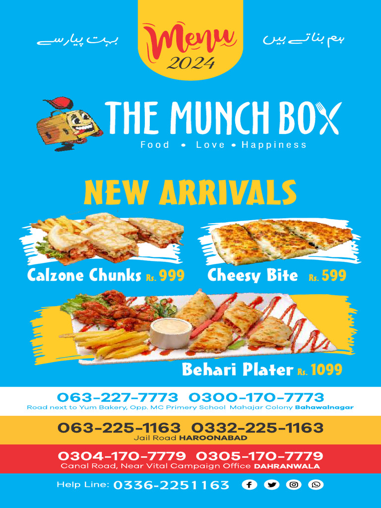 Munch Box Menu 2024 | PDF | Meat | Western Cuisine