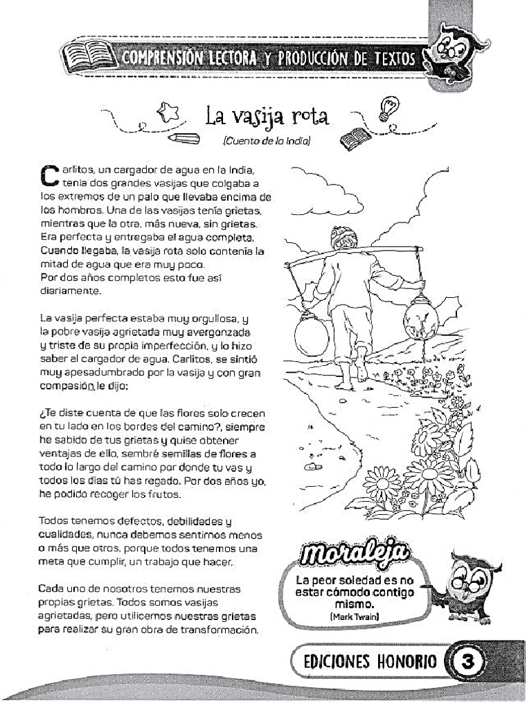 Mint La Vasija Rota Ficha Lectura Pdf