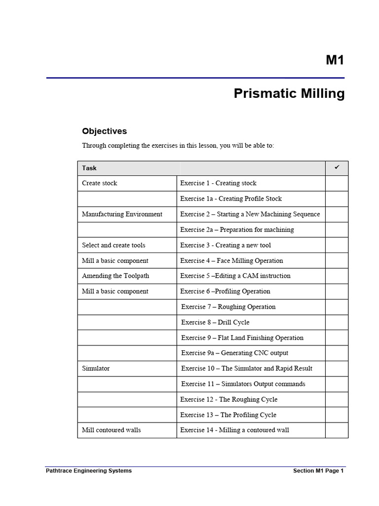 Prismatic Milling Guide | PDF | Machining | Menu (Computing)