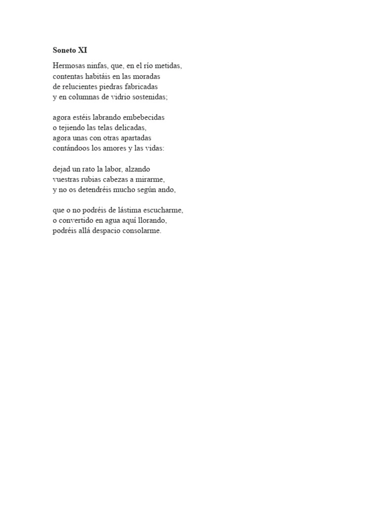 Soneto X, Garcilaso | PDF