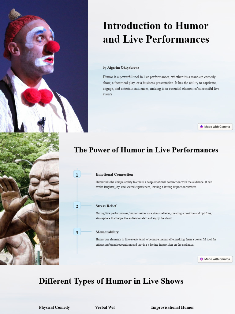 Introduction To Humor and Live Performances | Download Free PDF ...