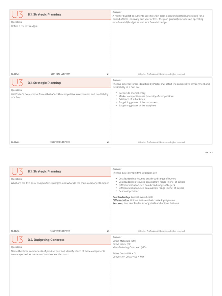 Flashcards Becker U3 P1 | PDF | Regression Analysis | Linear Regression