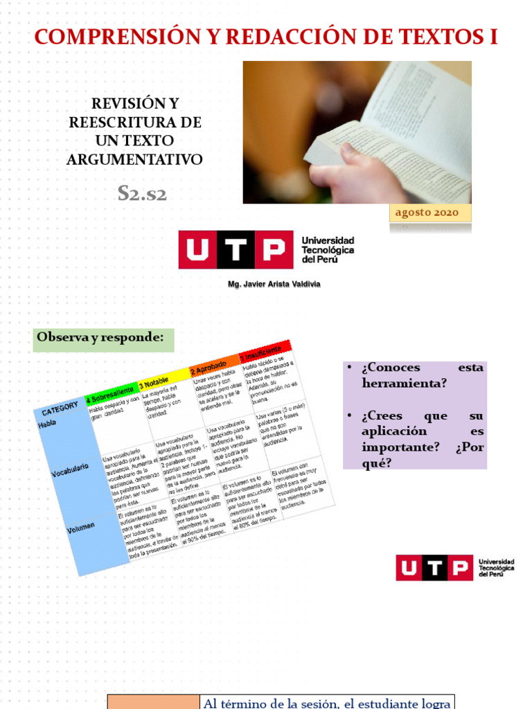 S02. s2 - Revisión y Reescritura de Un Texto Argumentativo - AGOSTO ...