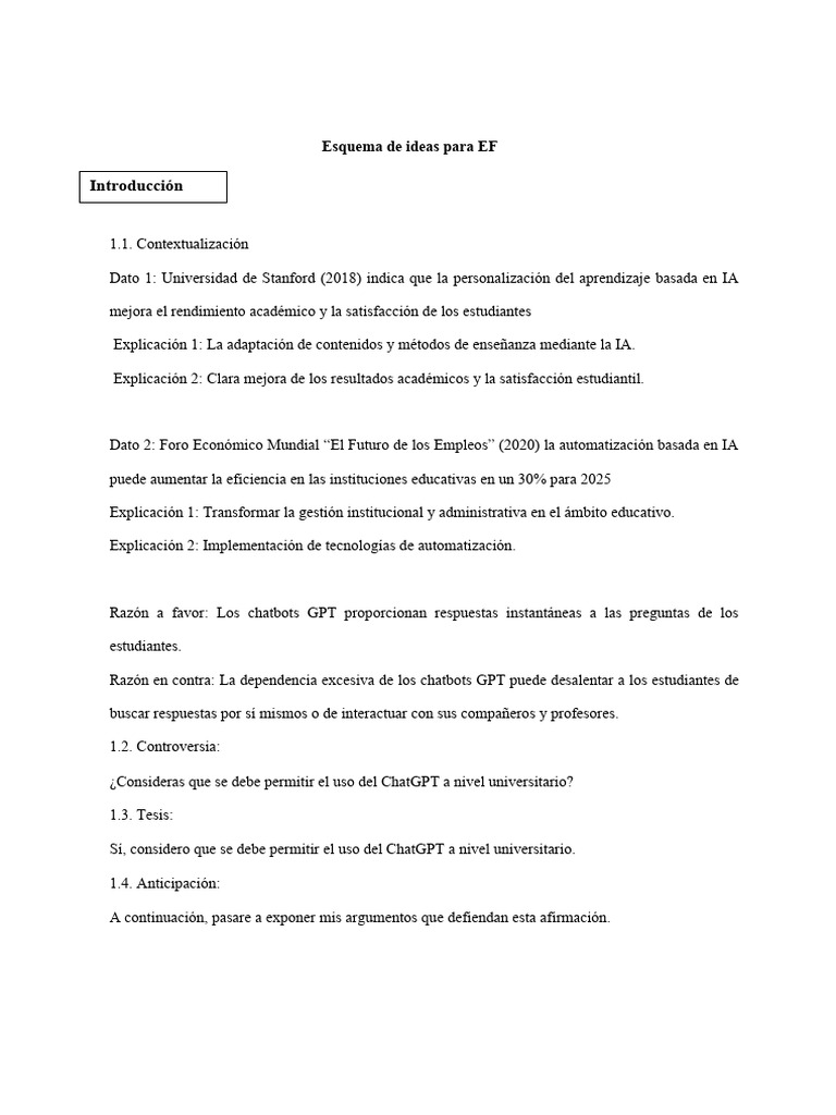 Esquema Final | Descargar gratis PDF | Pensamiento crítico | Inteligencia artificial
