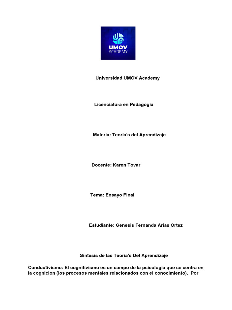 Universidad UMOV Academy | PDF