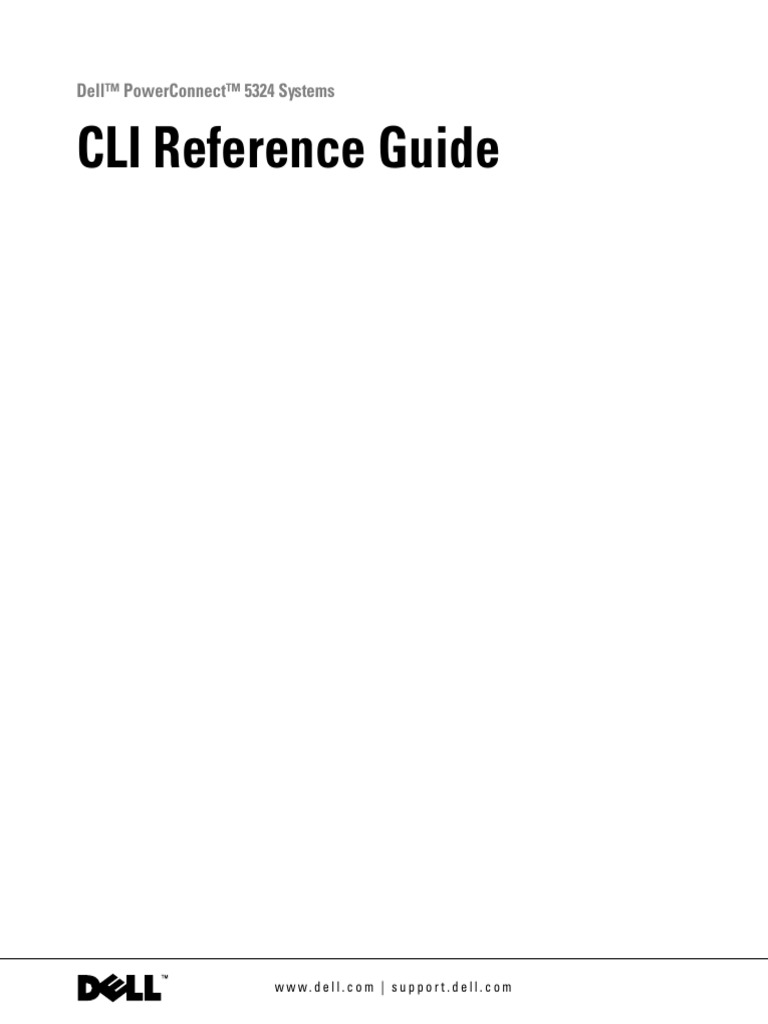 Powerconnect-5324 Reference Guide En-Us | PDF | Command Line Interface | Computer Standards