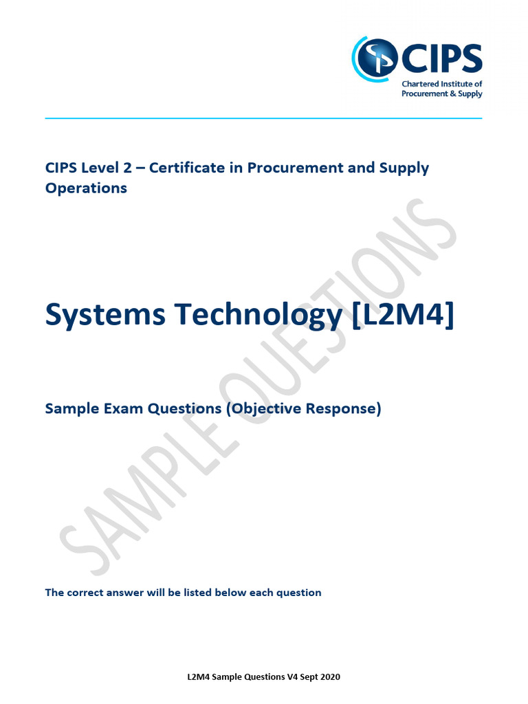 Cips L2M4 | PDF | Procurement | Business