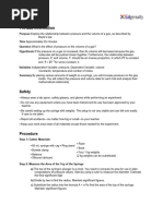 Exploring Pressure-Volume in Syringes | PDF | Gases | Pressure