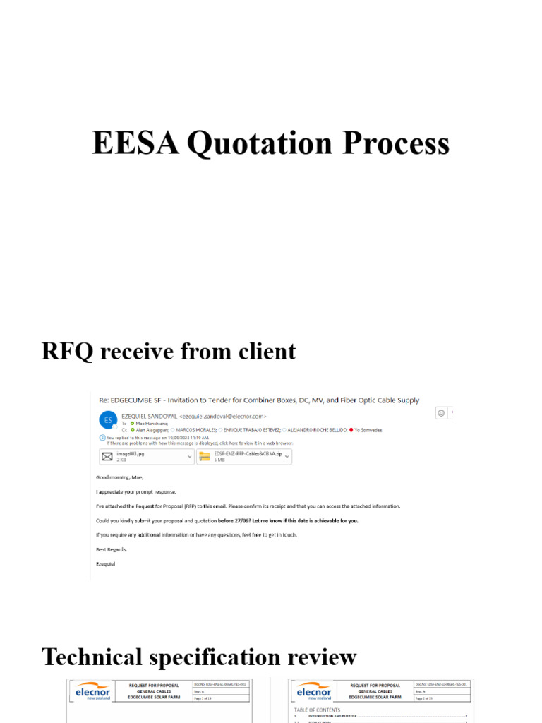 EESA Quotation Process | PDF