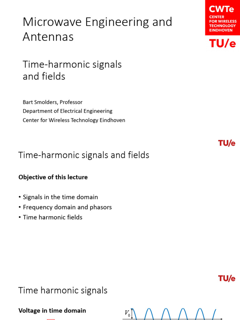 Time Harmonic Signals and Fields | Download Free PDF | Electronic ...