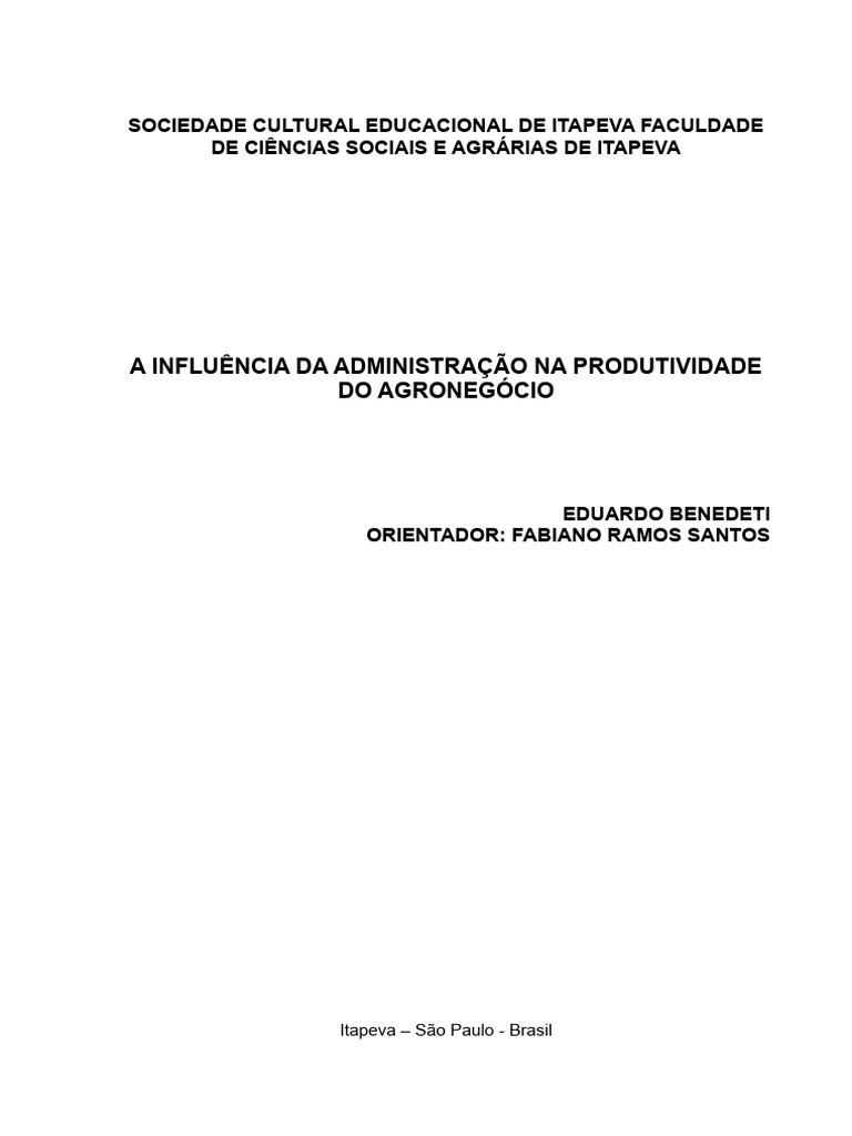 Final Agro Negocio | PDF | Agricultura | Economia