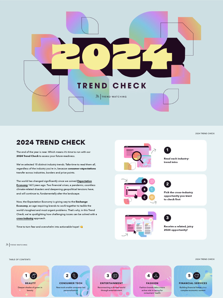 Trendwatching - Trend Check 2024 | PDF | Artificial Intelligence | Intelligence (AI) & Semantics