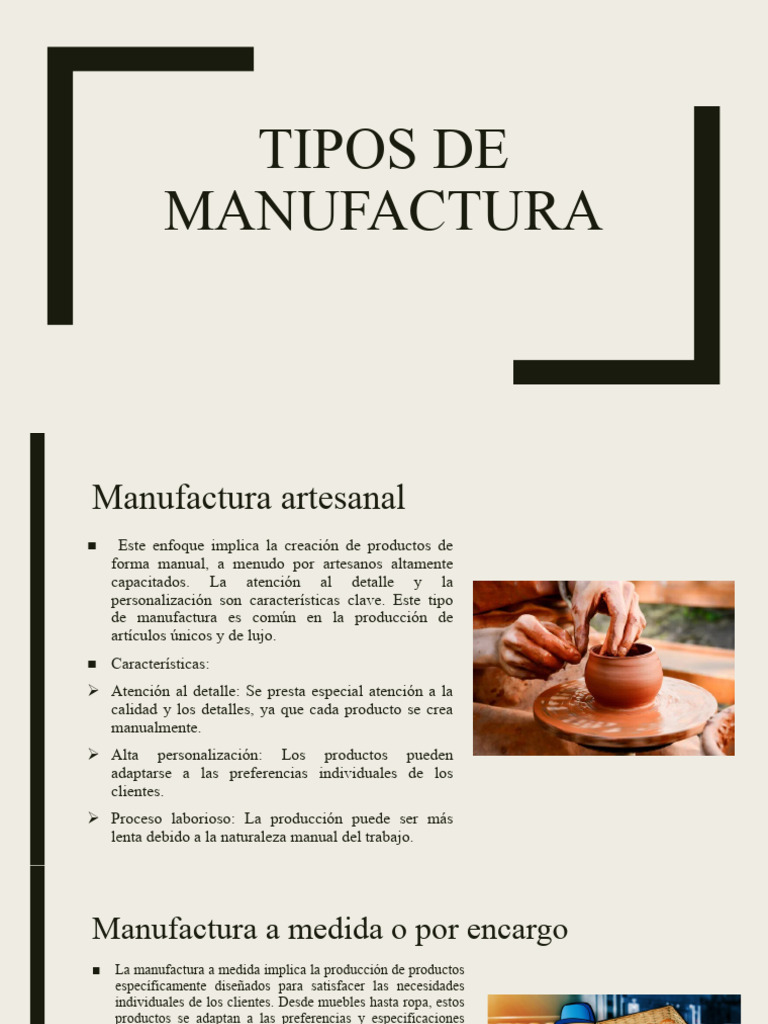 Tipos de Manufactura | PDF