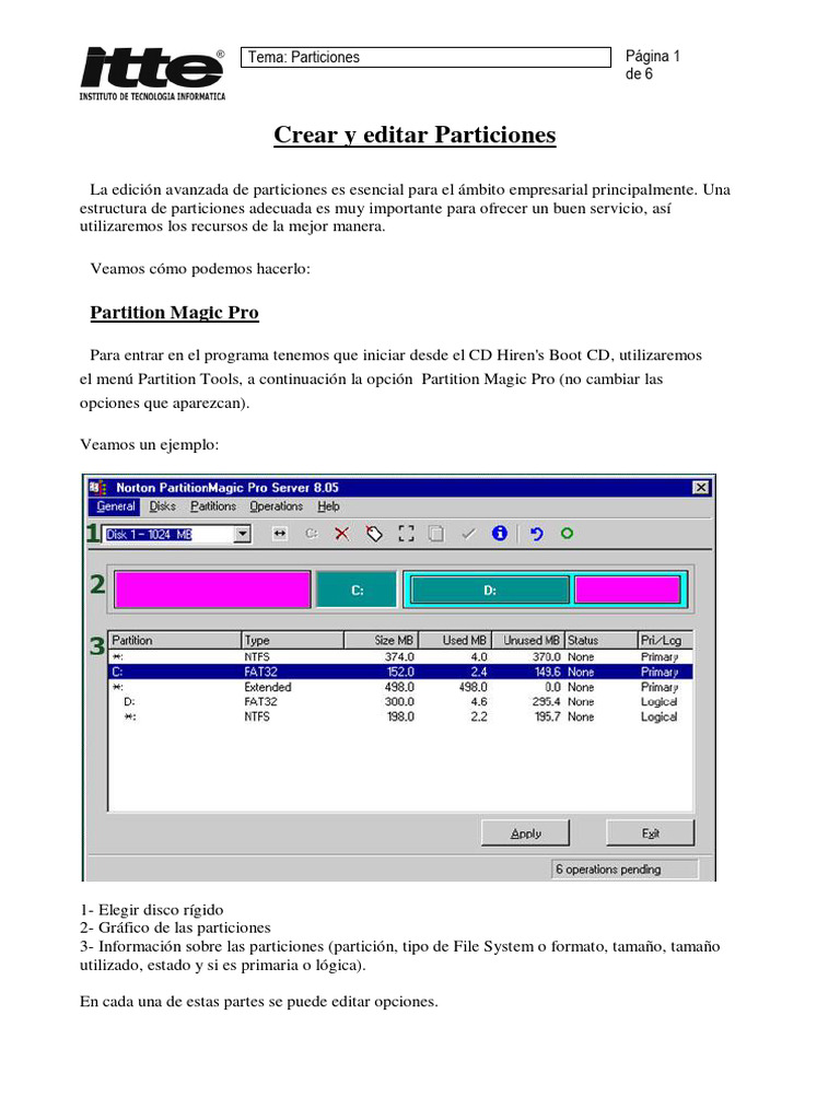 2 - Particiones - Programas | PDF | Ingeniería Informática | Hardware de la computadora