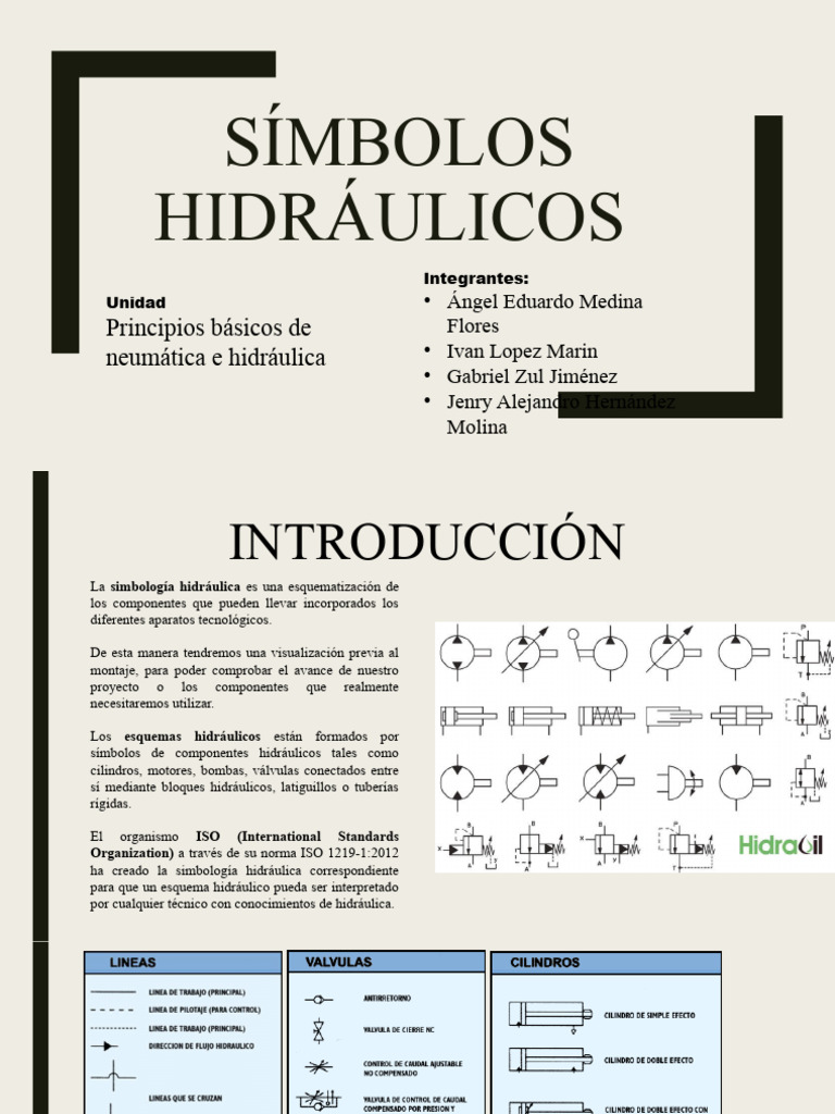 Símbolos Hidráulicos | PDF | Presión | Solenoide