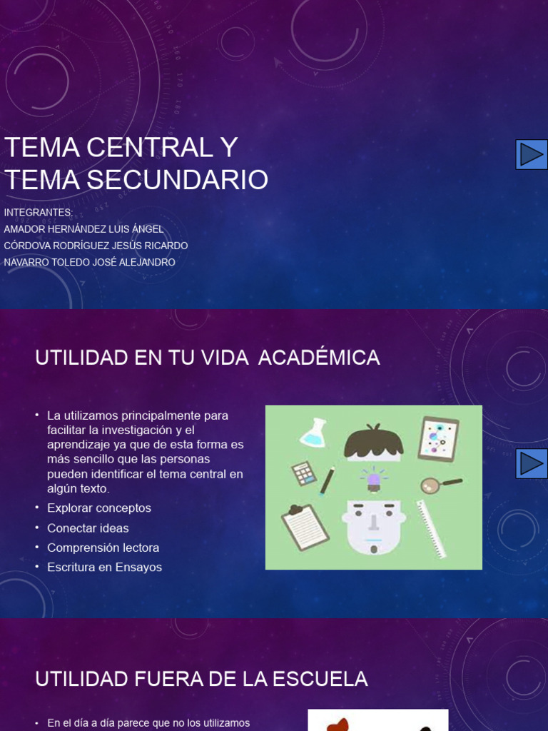 Tema Central y Tema Secundario-1 | PDF