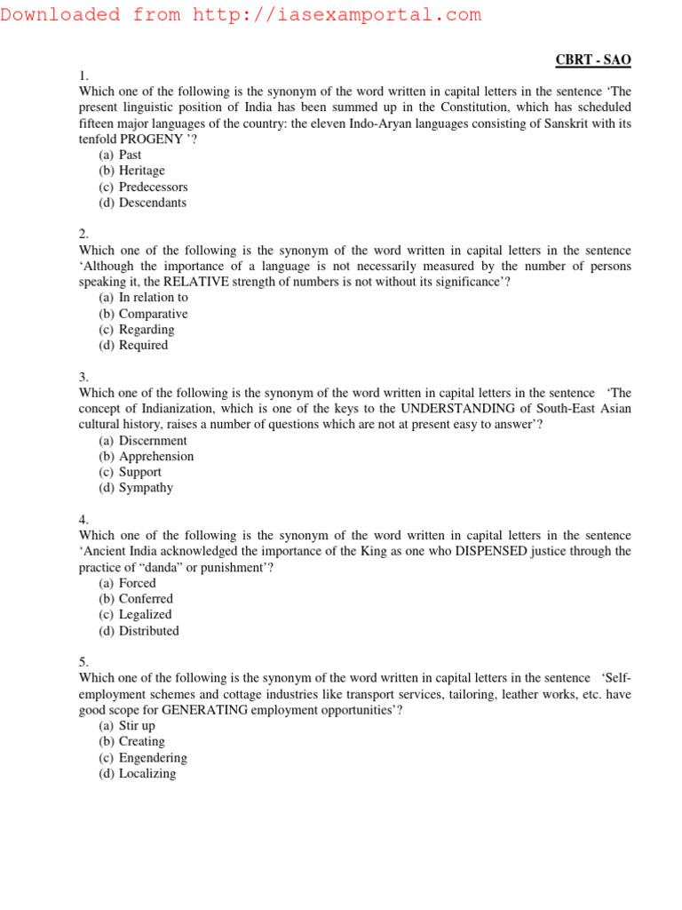 UPSC Recruitment Paper 2016 Senior Administrative Officer Grade II in ...