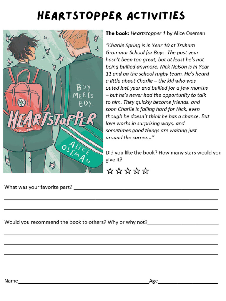 Heartstopper Activities | PDF