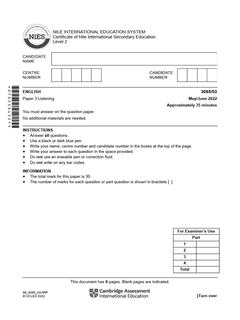Nile International Education System Certificate of Nile International ...