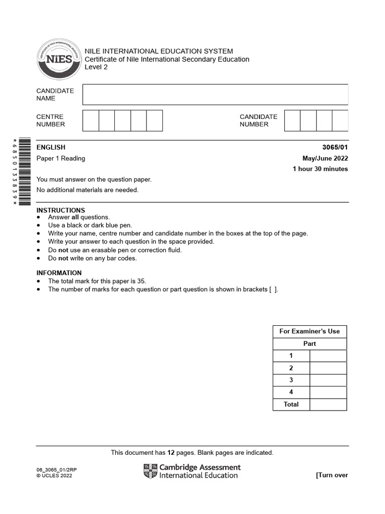 Nile International Education System Certificate of Nile International ...